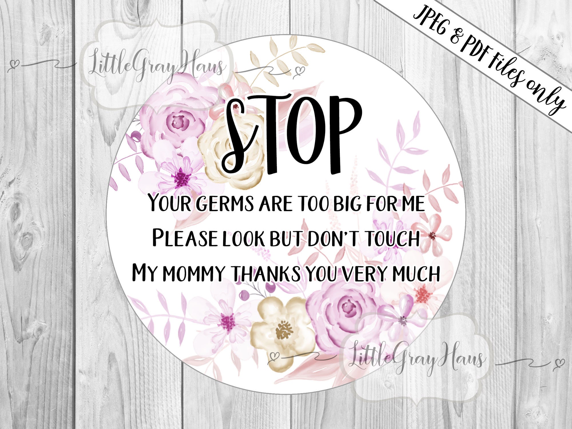 Do Not Touch Baby Carseat and Stroller Tag, Printable Baby Signs - Etsy