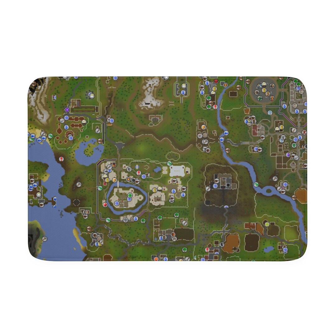 Old School Runescape Map Memory Foam Bath Mat - Etsy