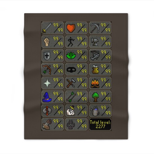 Oldschool Runescape Max Stats Fleece Blanket - Etsy