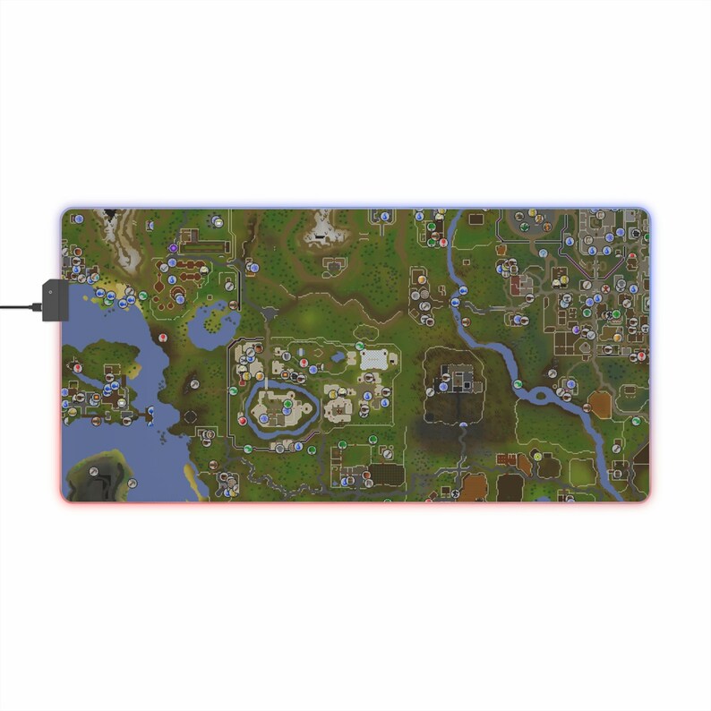 OSRS Map LED Gaming Mouse Pad - Etsy