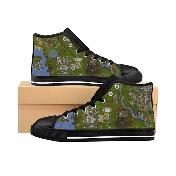 Oldschool Runescape Map Shoes - Etsy