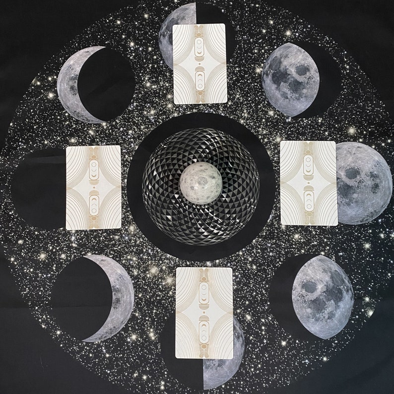 MOON PHASES Altar Cloth 2 Sizes // Lunar Altar Cloth // Moon - Etsy