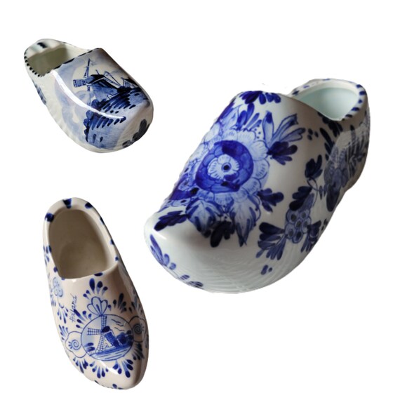 3 Ceramic Dutch Clogs - Etsy