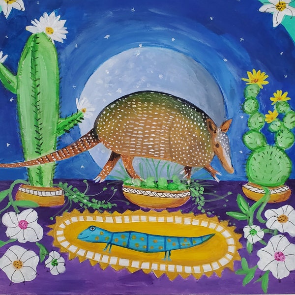 Armadillo Art - Etsy
