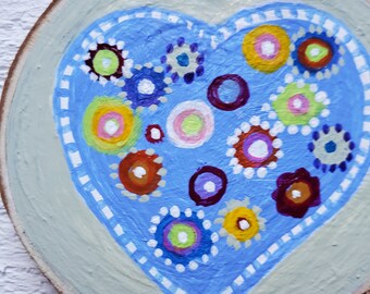 Heart Folk Art | Etsy