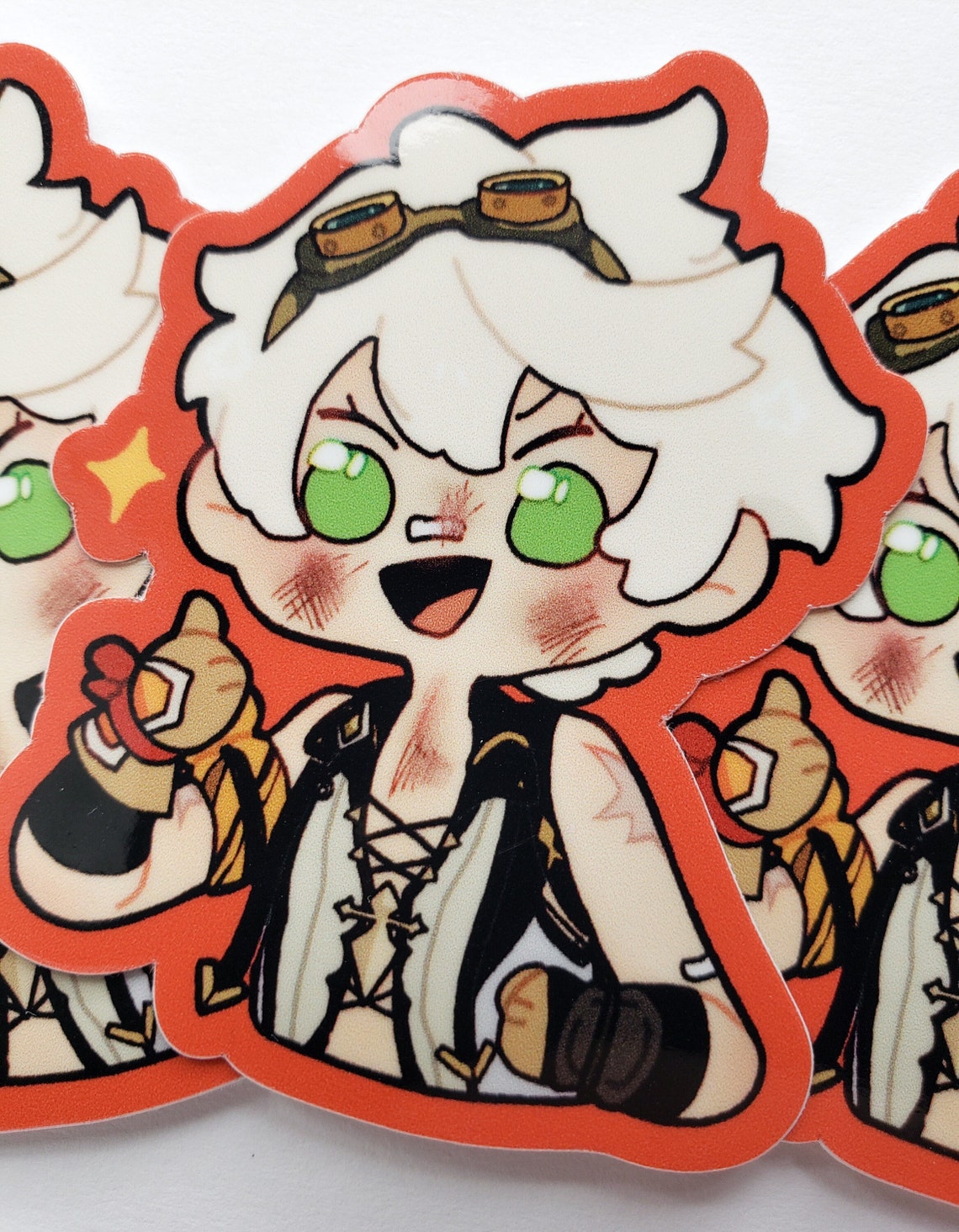 Bennett Chibi Sticker - Genshin Impact Glossy Vinyl Sticker - Etsy