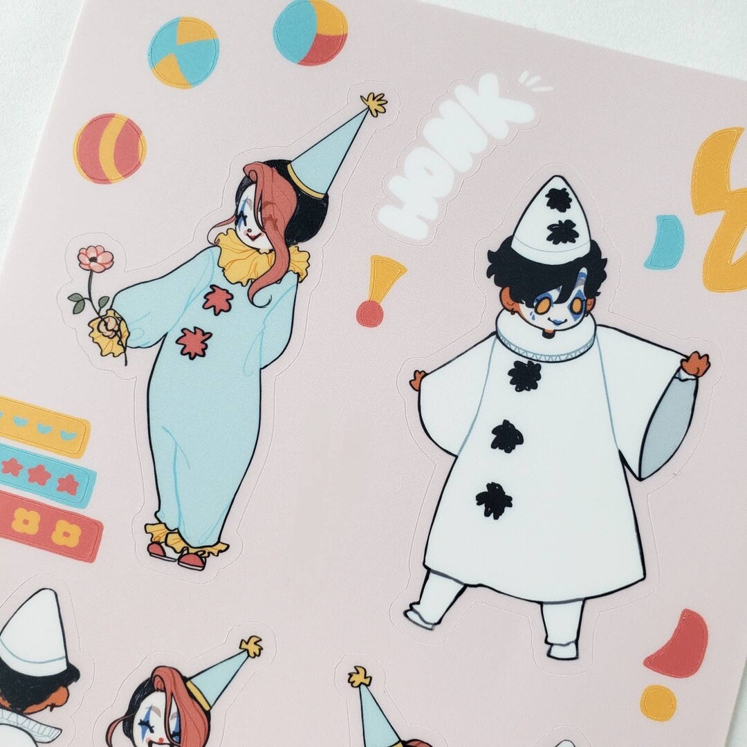 Clown Sticker Sheet - OC | Clown Stickers | Clowns | OC Sticker ...