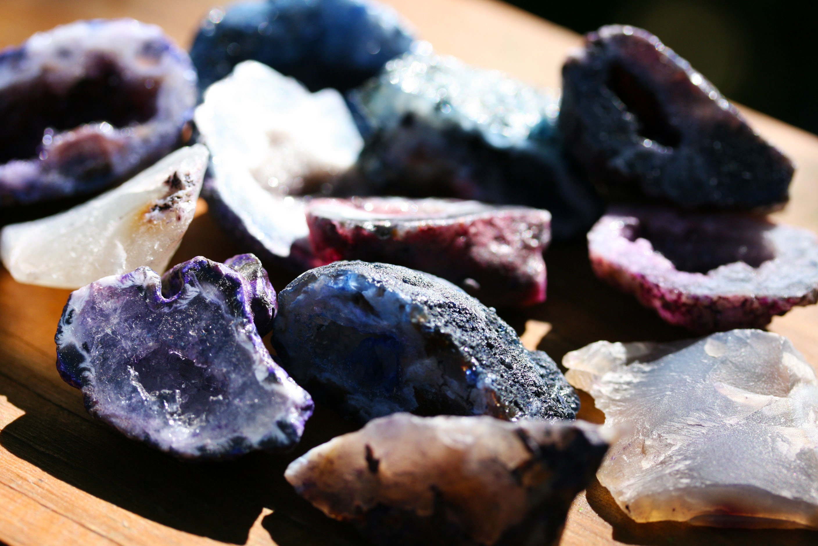 Dyed Agates, 5 Piece Set, Agate Crystals, Geode Half - Etsy