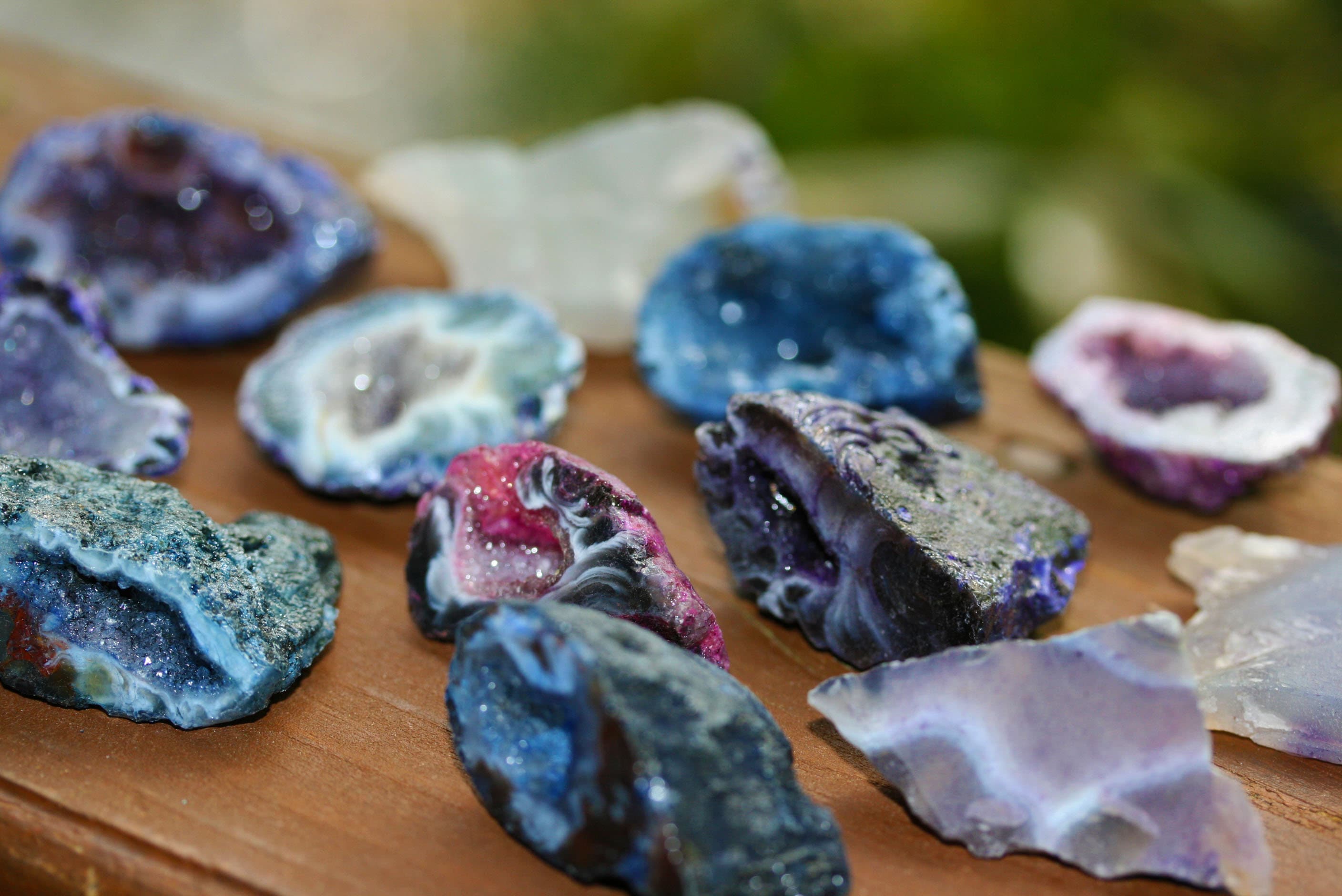 Dyed Agates, 5 Piece Set, Agate Crystals, Geode Half - Etsy