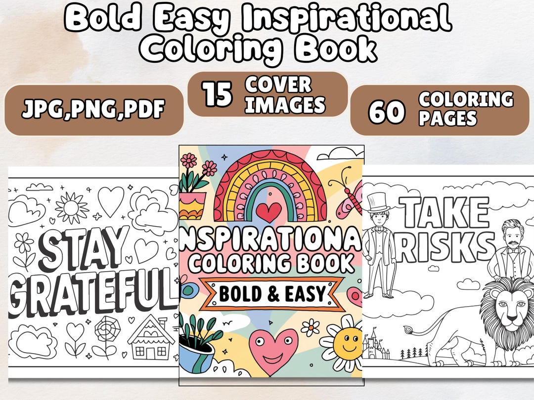 Inspirational Coloring Book, Motivational Affirmations (PDF Download ...