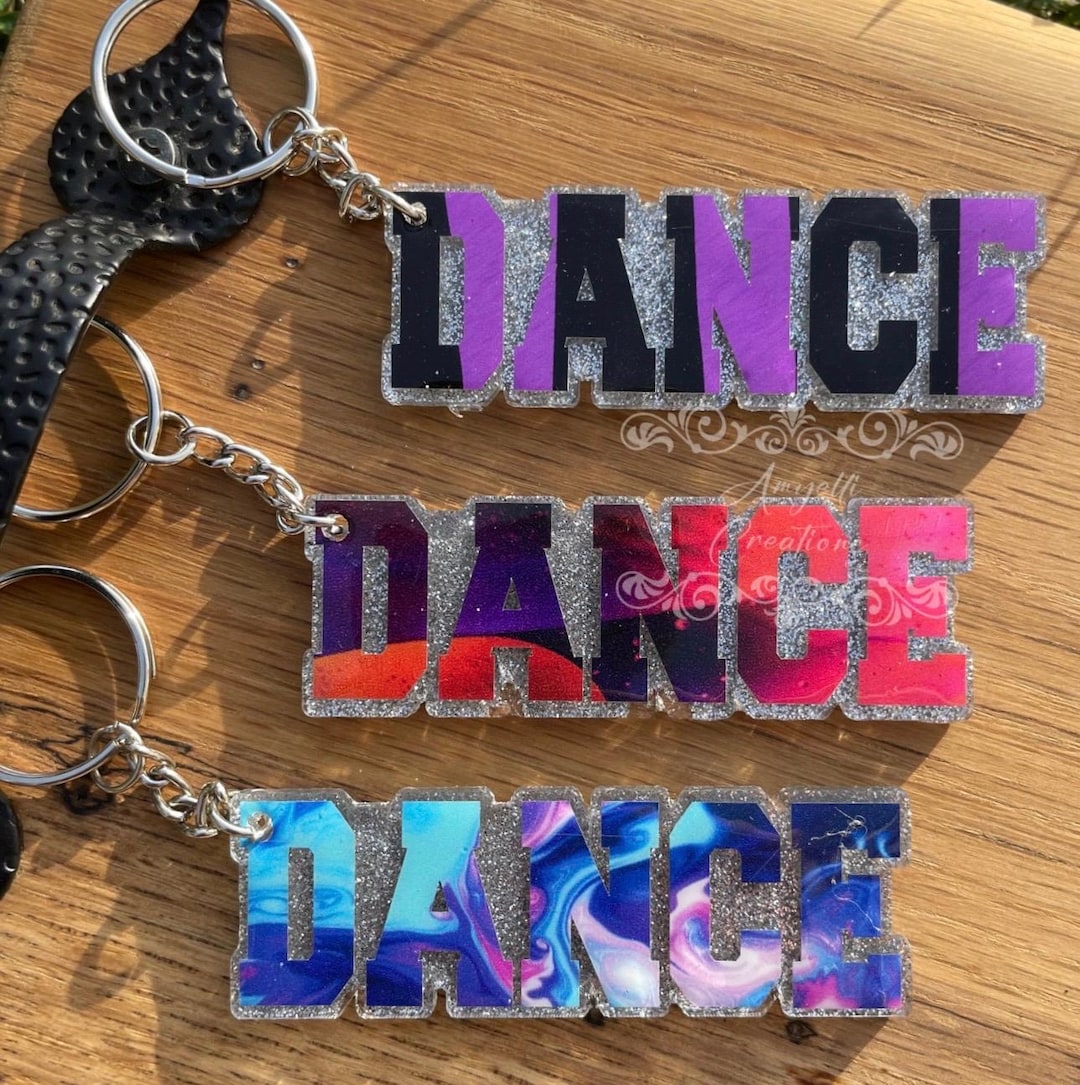 Glitter Dance Keychain, Dance Keychain, Dance Accessories, Dance Bag ...