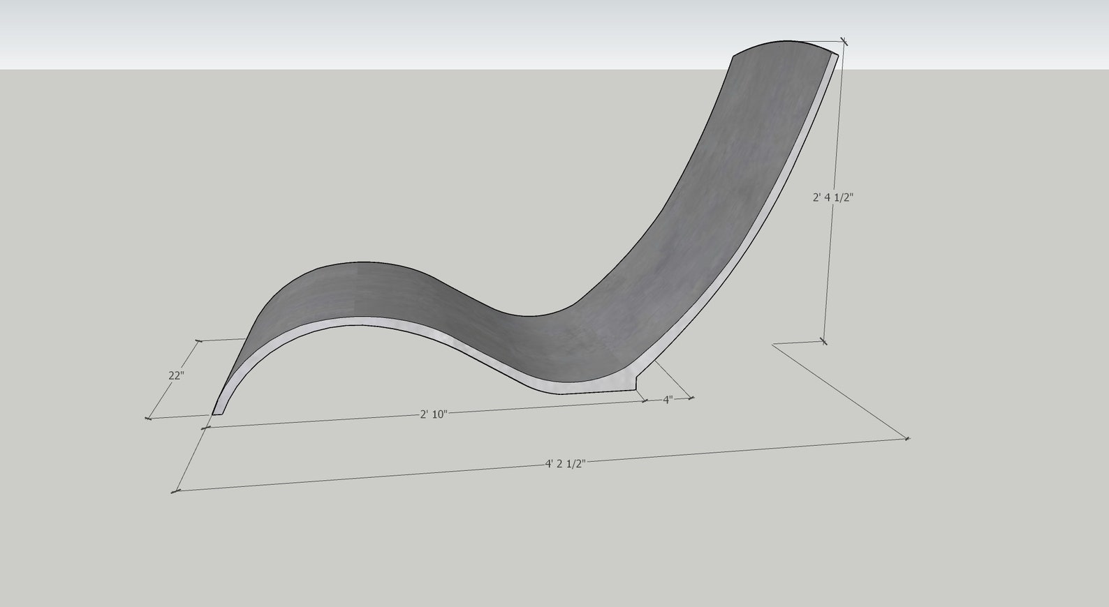 Luxury Polished Concrete Pool Chair: the Arc Chair is Contemporary ...