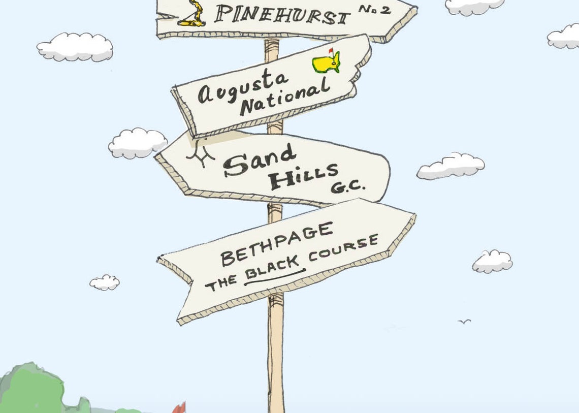 Famous Golf Course Art Print 16x20 Pebble Beach Pine - Etsy