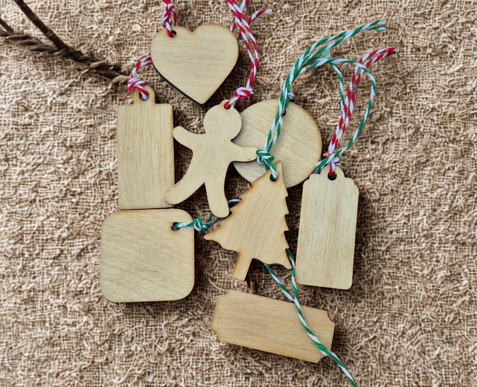 Craft Tags, Blank Craft Labels, Hanging Tags for Gifts, Wood and Cord ...