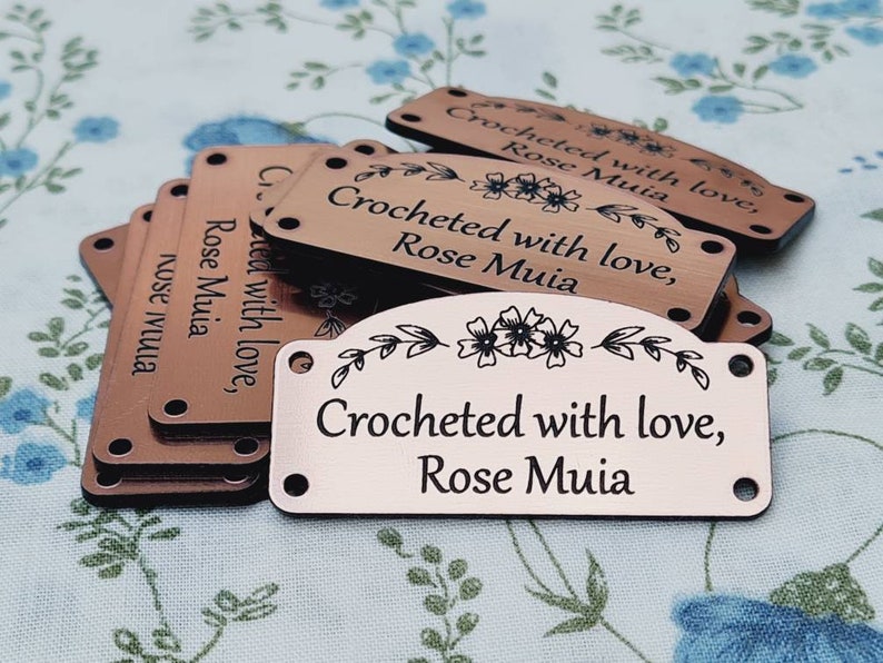 Personalized Craft Tags Handmade Product Labels Metalic - Etsy