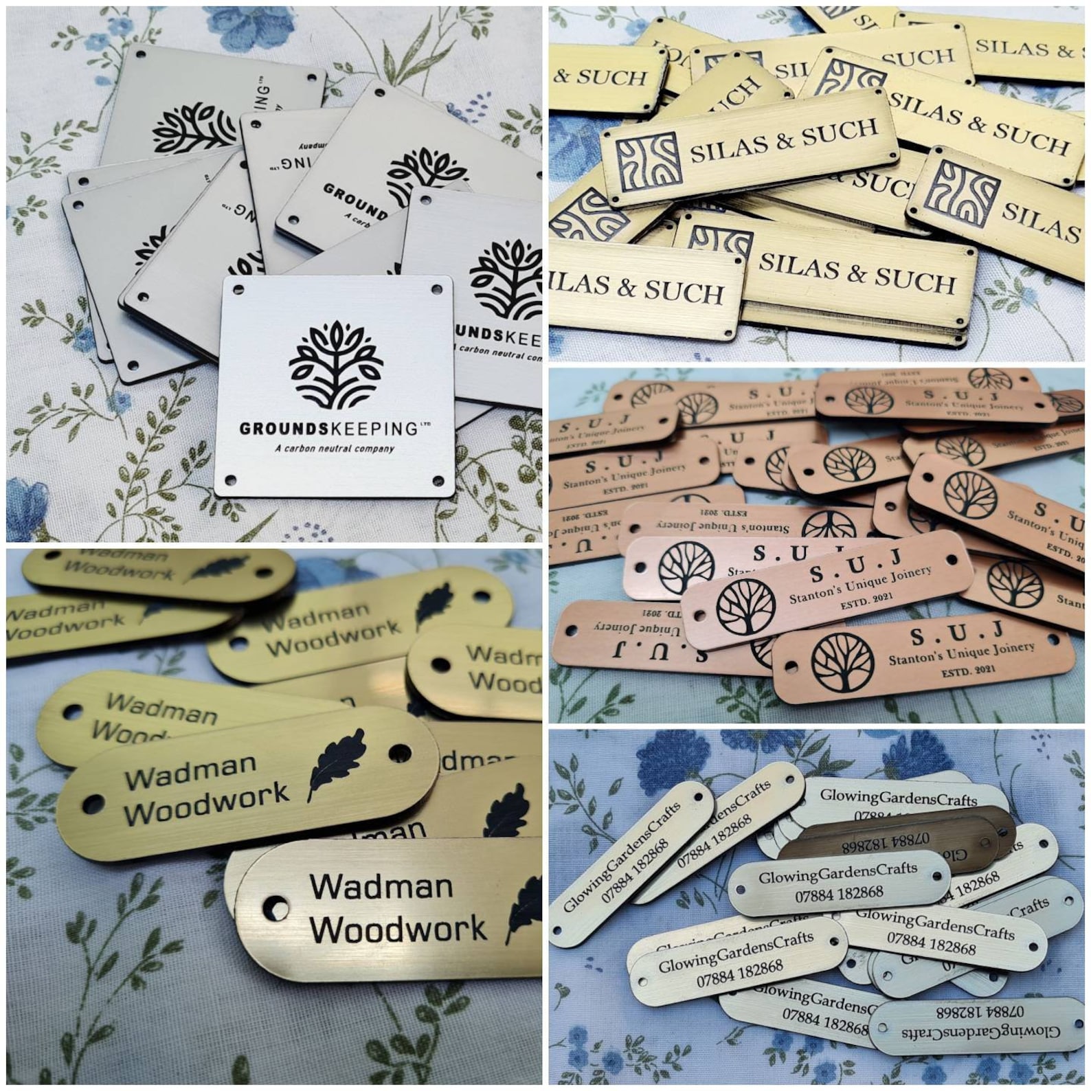Personalized Craft Tags Handmade Product Labels Metalic - Etsy