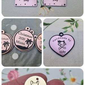 Personalized Craft Tags Handmade Product Labels Metalic - Etsy