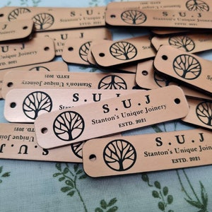Personalized Craft Tags, Handmade Product Labels, Metalic Finish ...