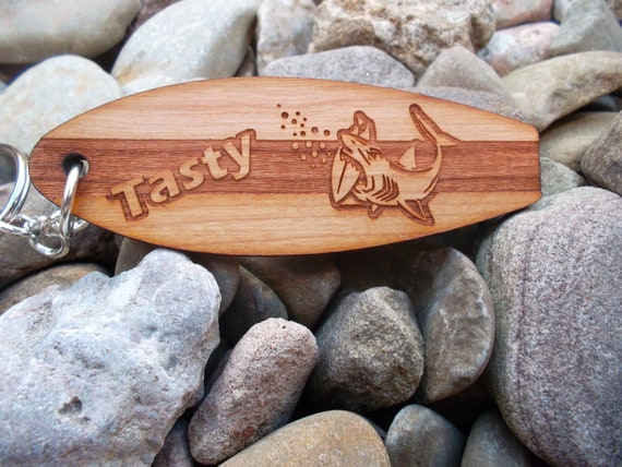 Mini Surfboard keychain Shark key fob Gift for surfer | Etsy