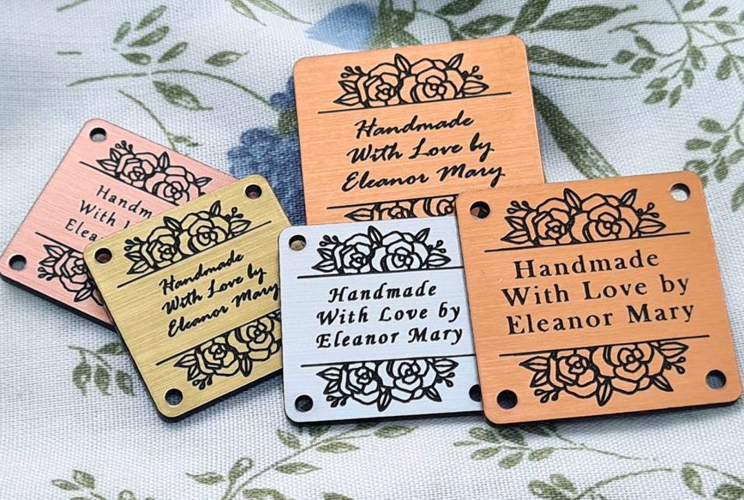 Personalized Craft Tags, Handmade Product Labels, Metalic Finish ...