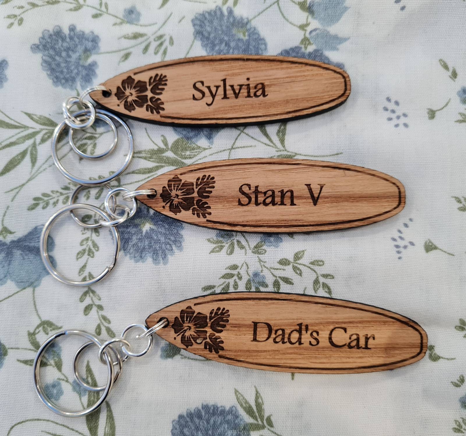 Personalized Surfboard Keychain: Laser Etched Wood Surfer Gift - Etsy