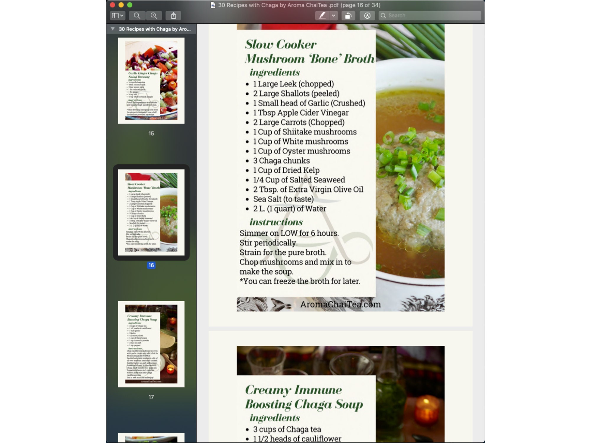 30 Recipes With Chaga Digital Book PDF - Etsy