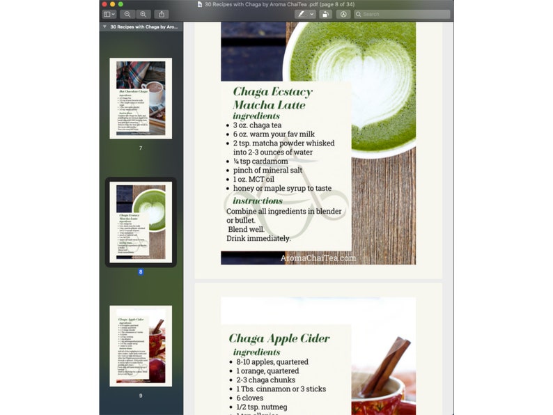 30 Recipes With Chaga Digital Book PDF - Etsy