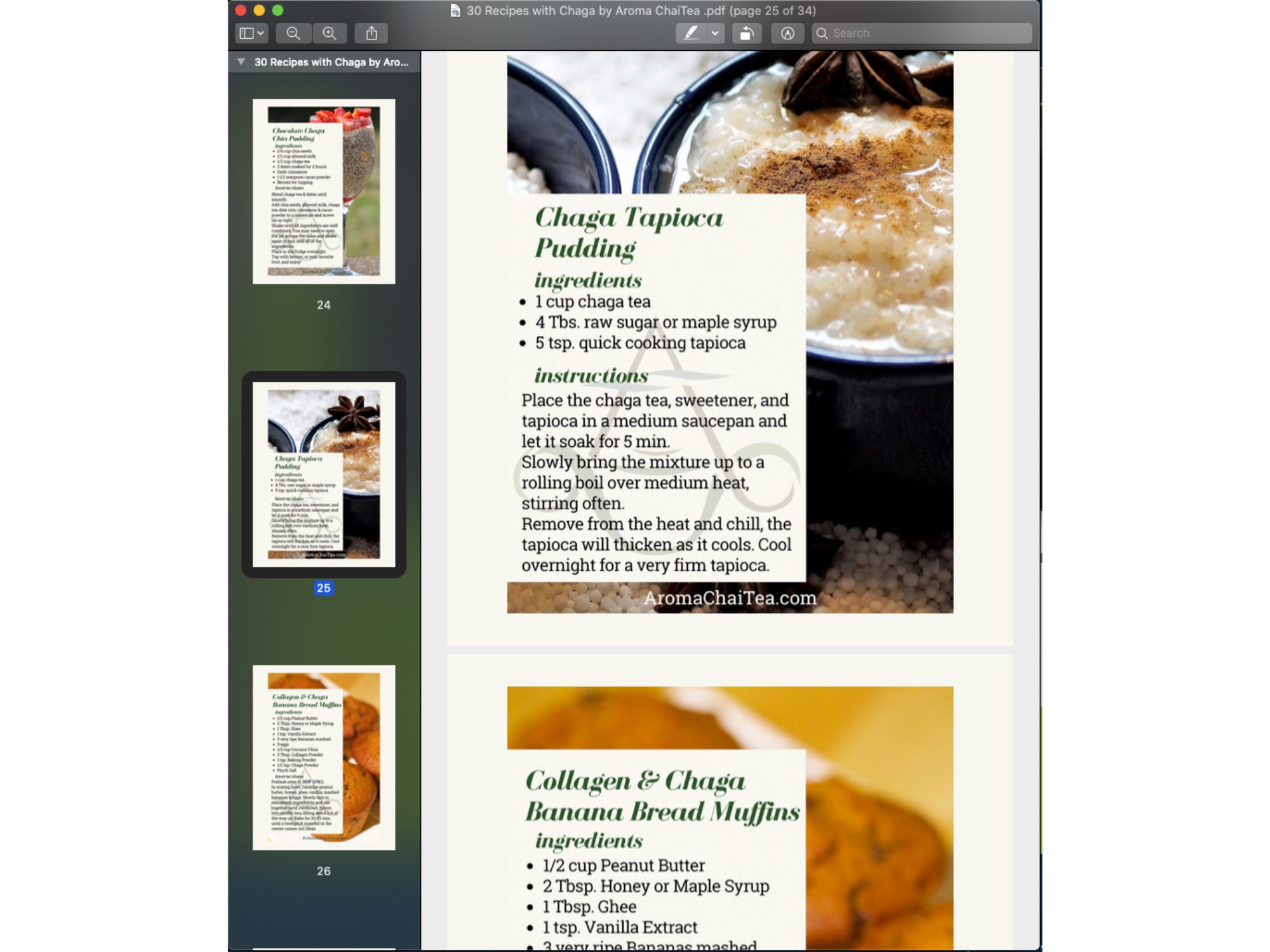 30 Recipes With Chaga Digital Book PDF - Etsy