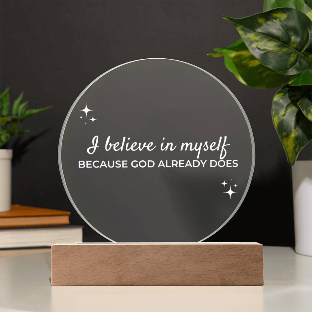 2025 Motivational Positive Quote LED Light up Daily Reminder Self Love ...