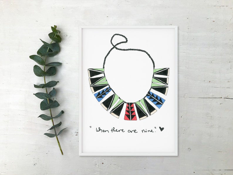 Ruth Bader Ginsburg Art Print RBG Collar Print When There Are Nine ...
