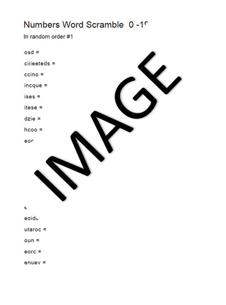 Spanish Numbers 0–19 Word Search/scramble - Etsy