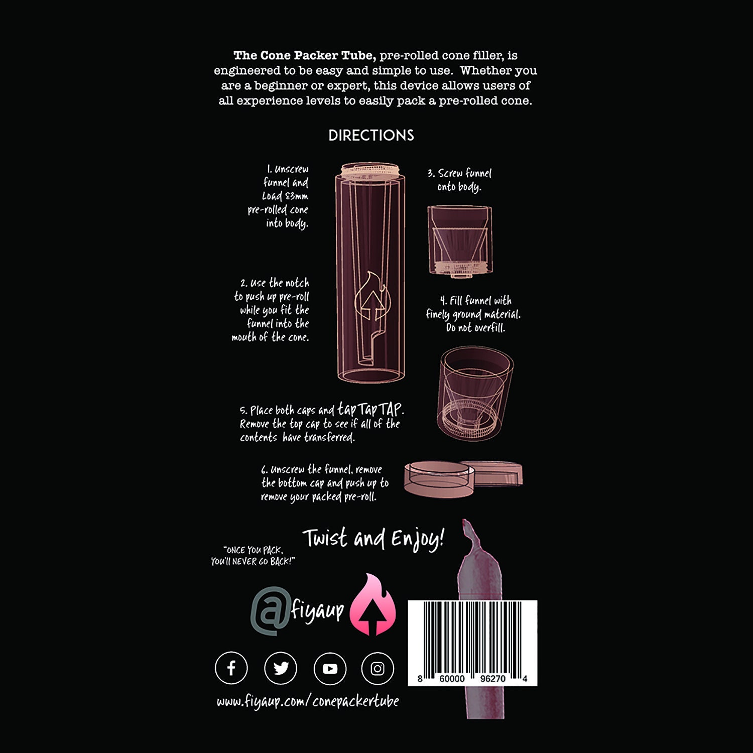 Pre Rolled Cone Filler Packer Device Machine Cone Packer | Etsy