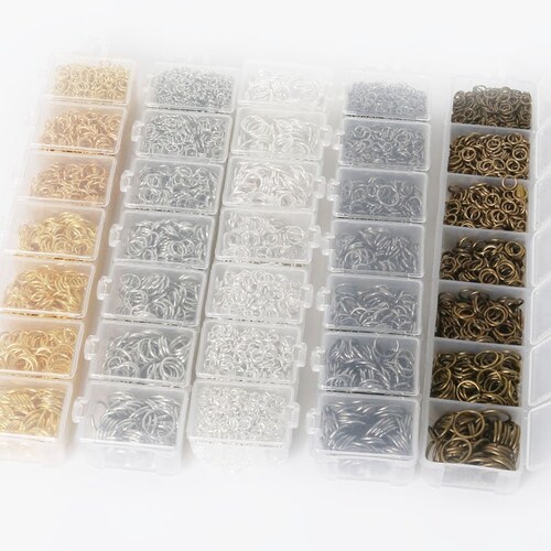 Mixed Size Jump Rings Set Gold Silver Black Bronze Jump | Etsy