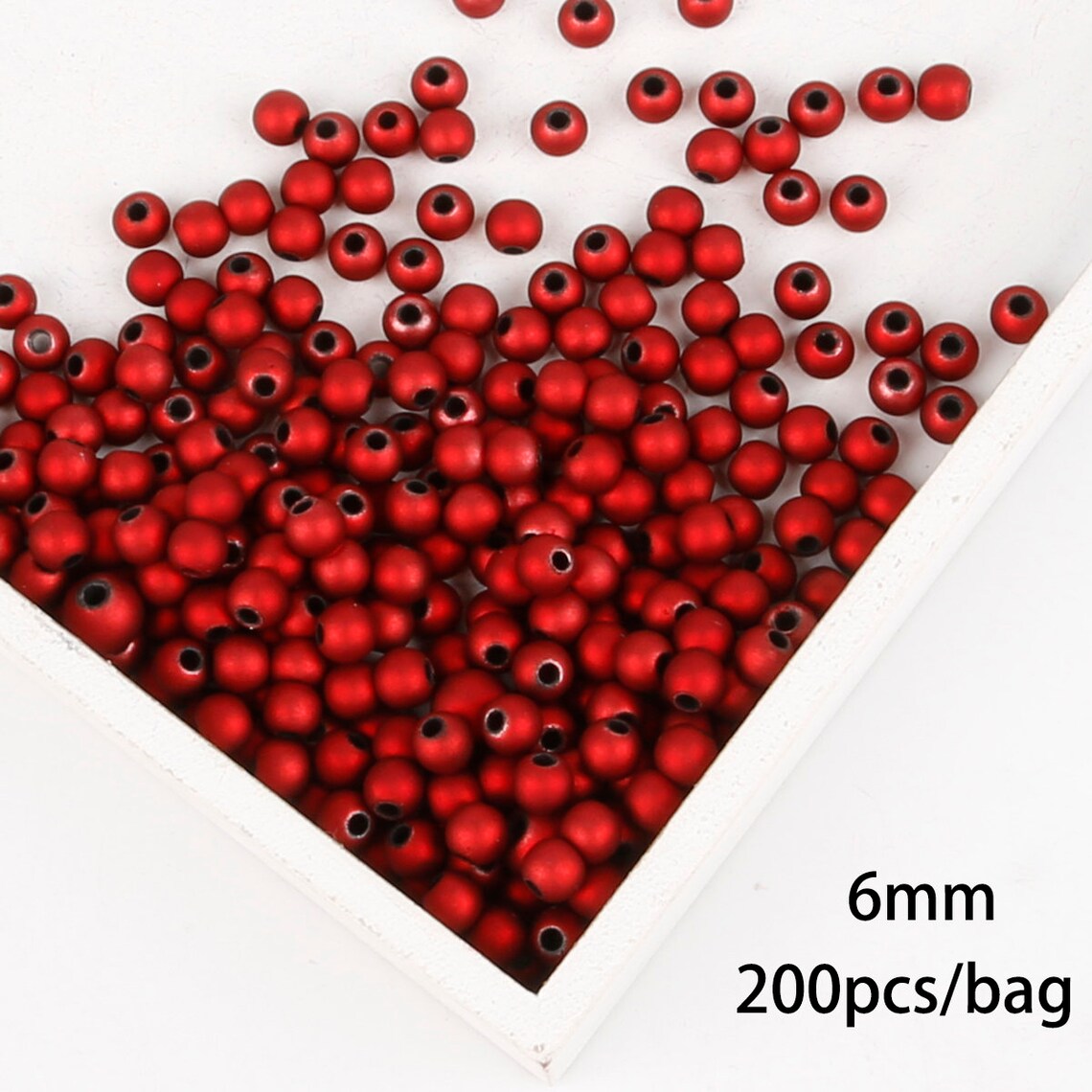 Matte Red Acrylic Beads Round 6mm 8mm 10mm 12mm 14mm 16mm - Etsy