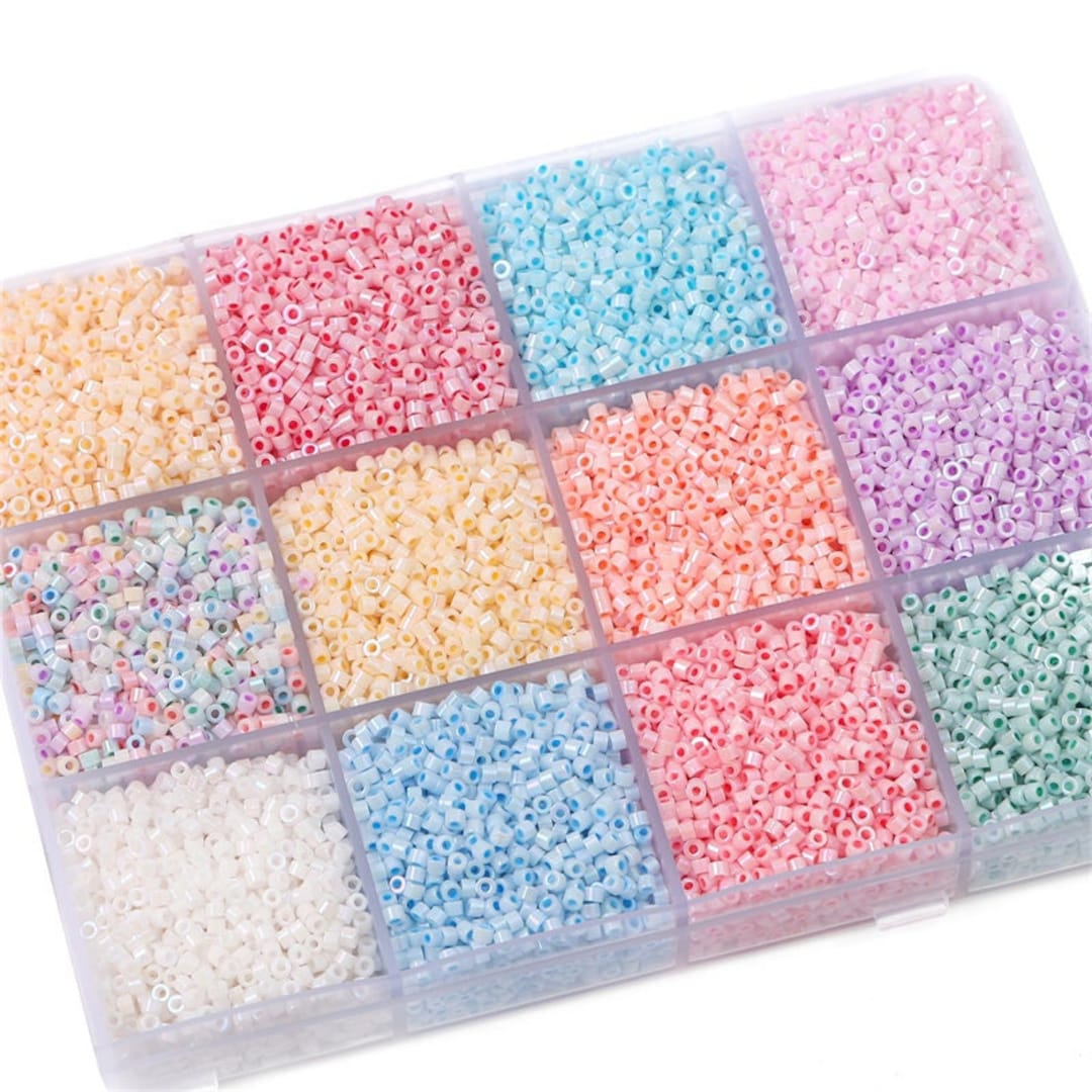 2mm Cream Colored Seed Beads - 12/0 Opaque Seed Beads - Pastel Cylinder ...