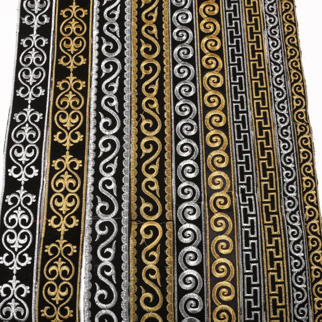 10 PATTERNS Greek Key Ribbon Trim - Greece Ribbon Trim - Gold Greece ...