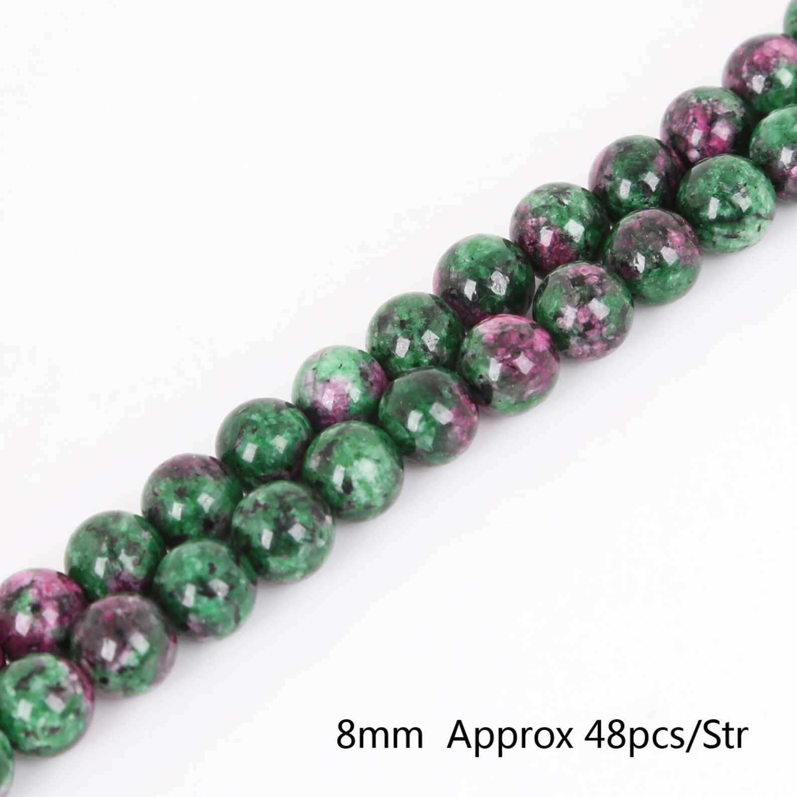 Ruby in Zoisite Beads Round Natural Gemstone Loose Beads - Etsy