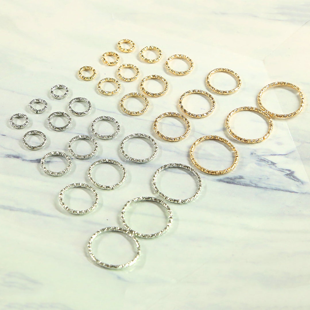 Gold or Silver Twisted Jump Rings 8/10/12/15/20mm - Close Jump Rings - Etsy