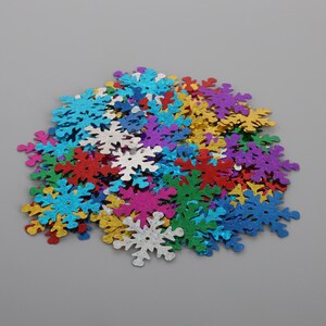 200 Mix Color Snowflake Sequins - Snowflake Paillettes - Rainbow ...