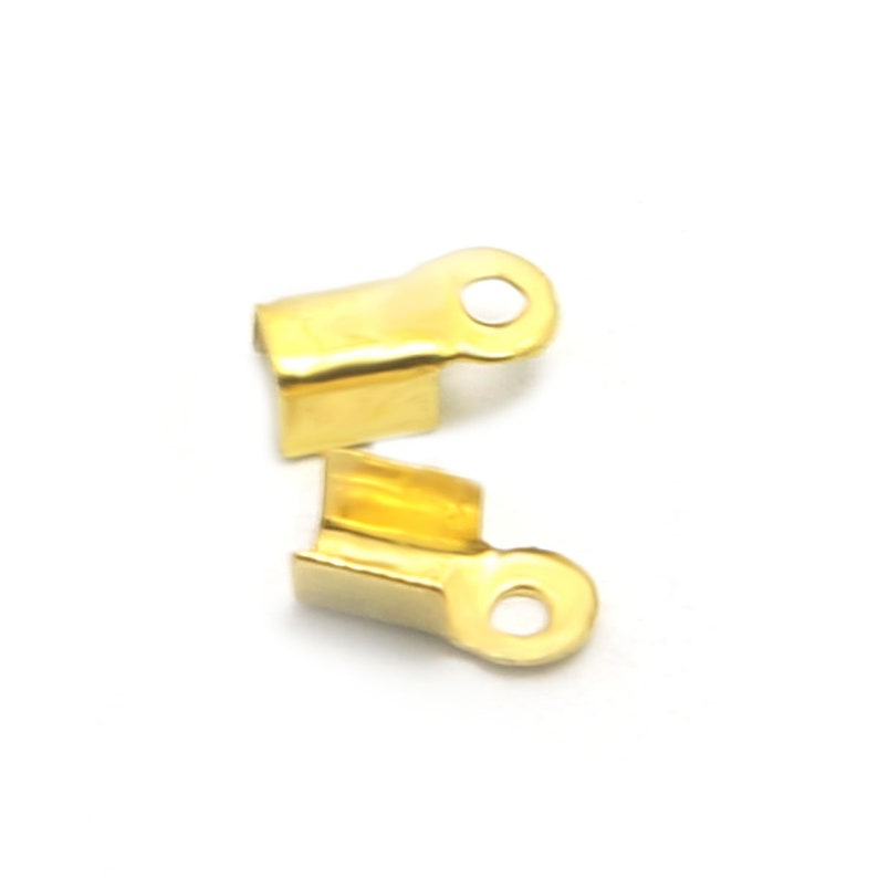 100/1000 Pcs Fold Over Crimp With Loop 3x6mm - Cord End - Crimp Tips ...