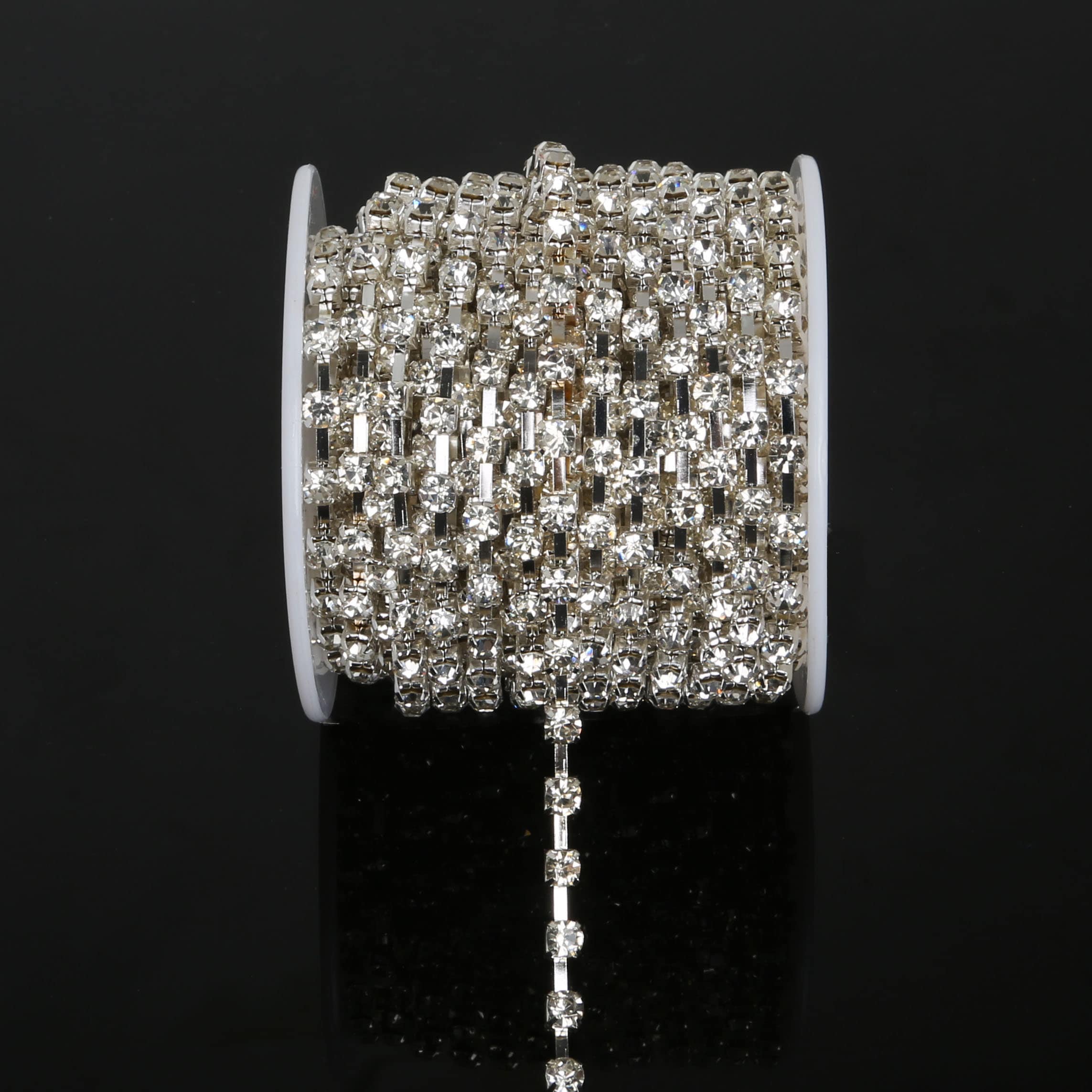 30 Feet of Crystal Silver Rhinestone Chain SS6-18 | Etsy