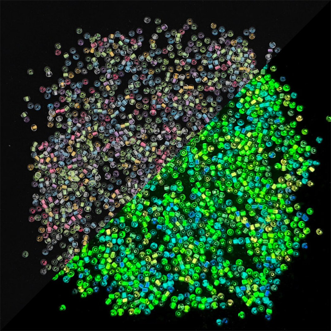 Rainbow Luminous Color Changing Seed Beads 2mm 3mm 4mm - Glow in the ...