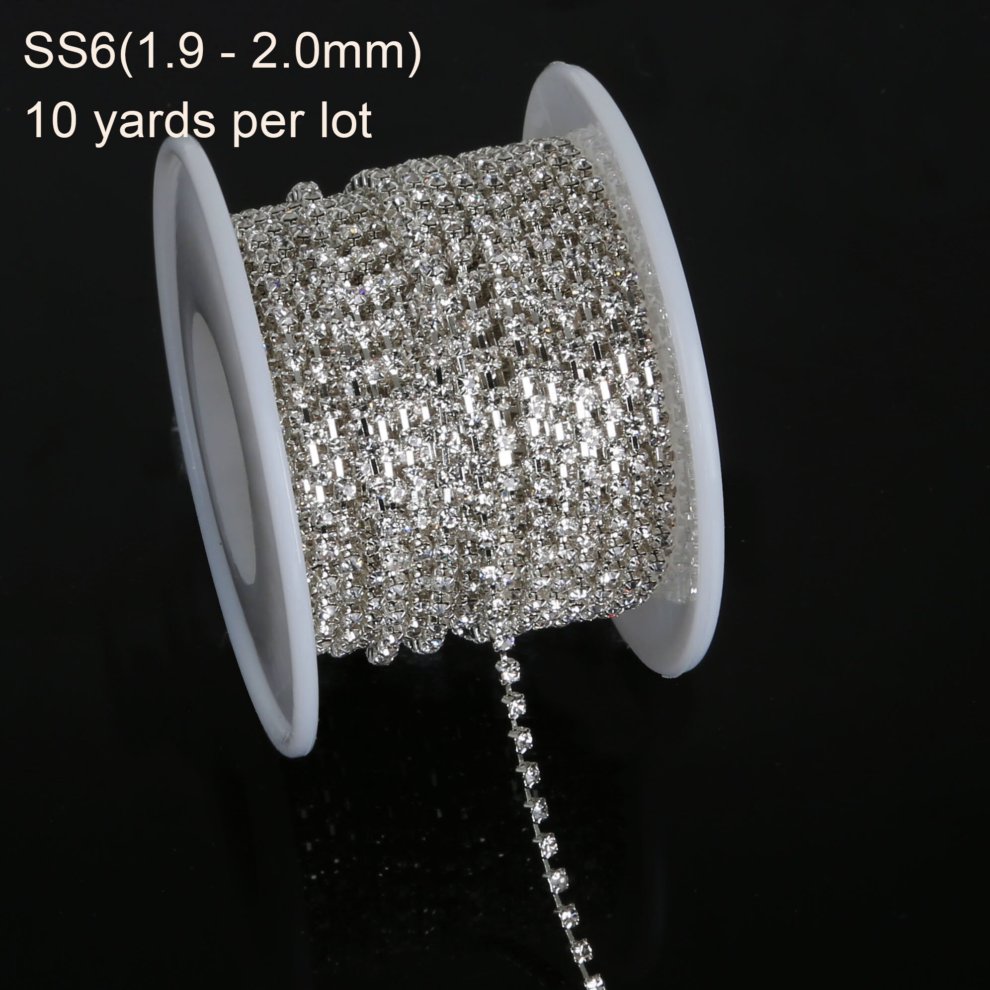 30 Feet of Crystal Silver Rhinestone Chain SS6-18 - Etsy