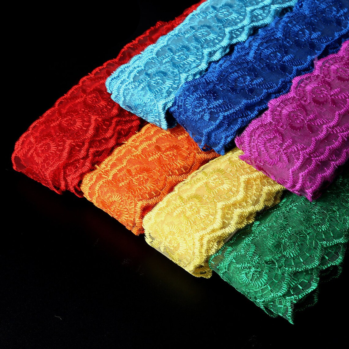 20 COLORS Elastic Lace 10 Yards 40mm Elastic Lace Trim | Etsy