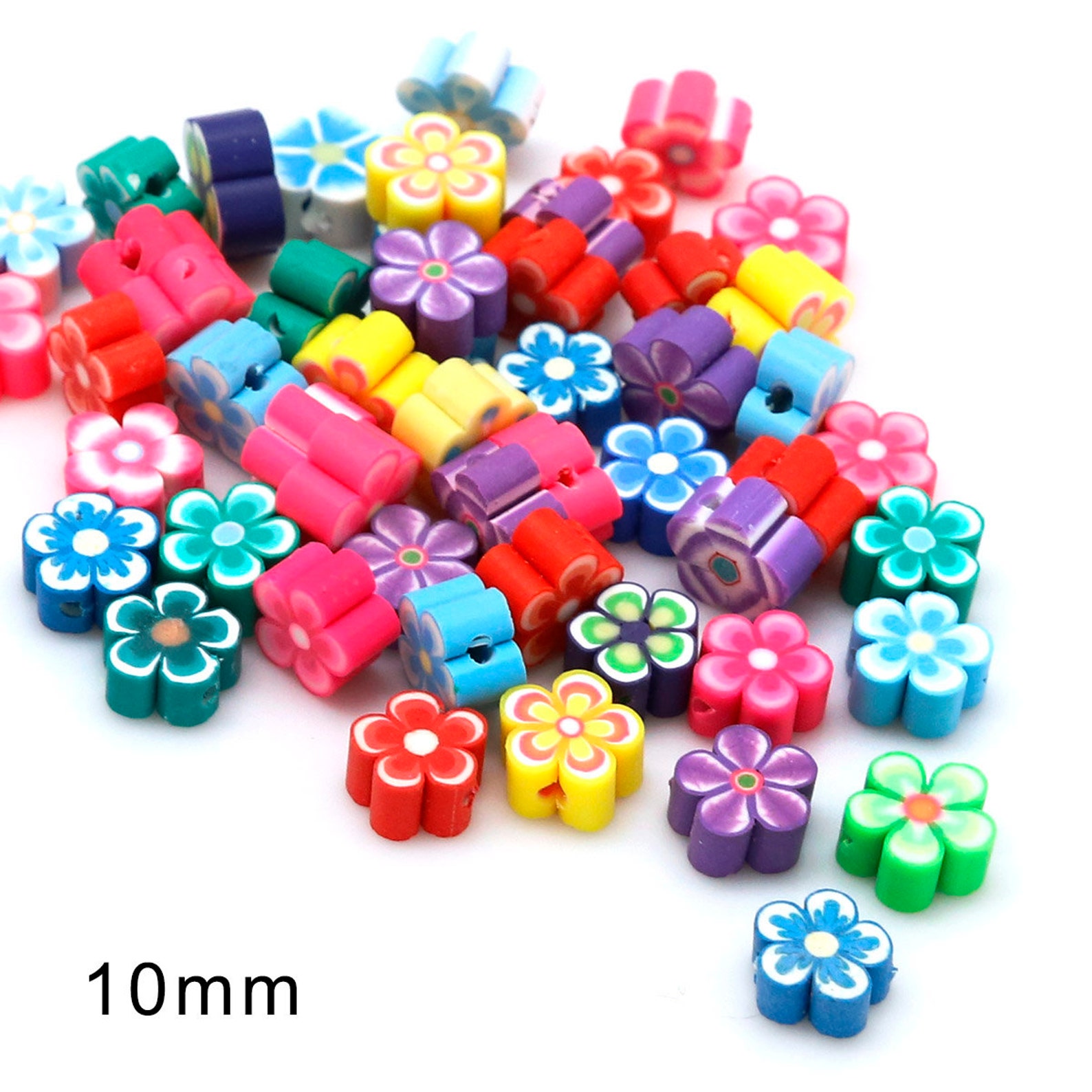 Fimo Polymer Clay Plum Blossom Flower Beads 6mm 10mm 12mm - Etsy