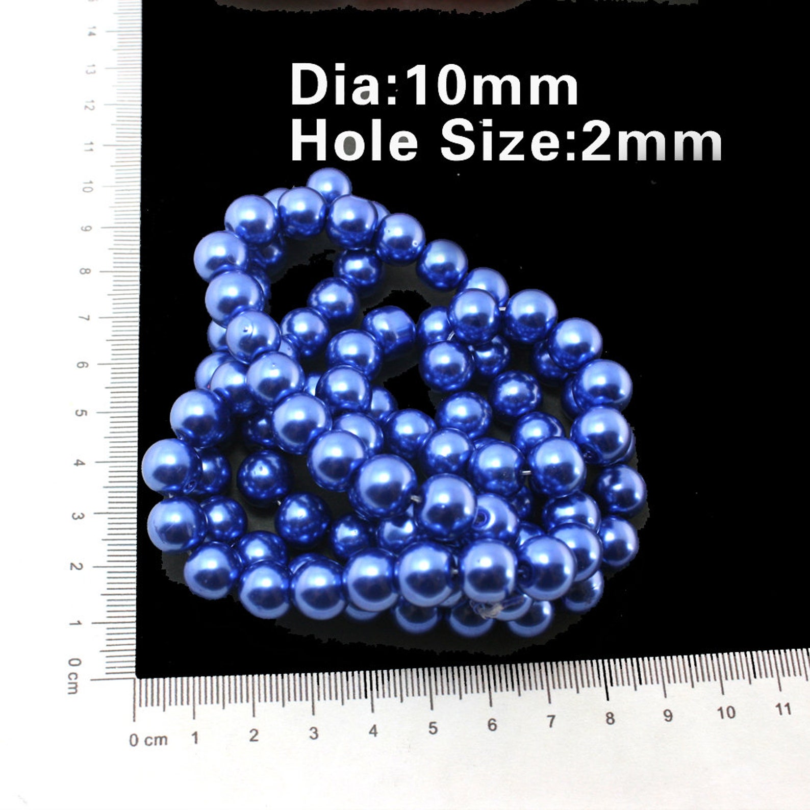 Navy Blue Glass Pearl Crystal Beads Blue Pearl Beads Blue - Etsy