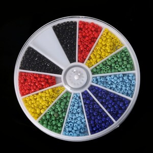 Rainbow Set Beads Kit 2mm 1000pcs, Mixed Color Lot, With Organizer for ...