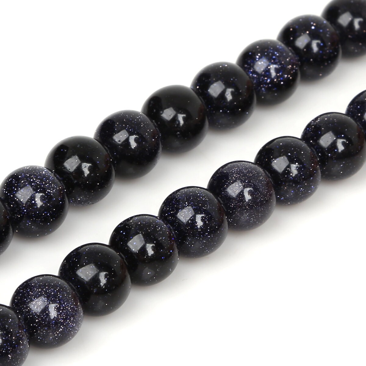Blue Sandstone Beads 4mm 6mm 8mm 10mm, Full 15.5" Strand, Natural Round ...