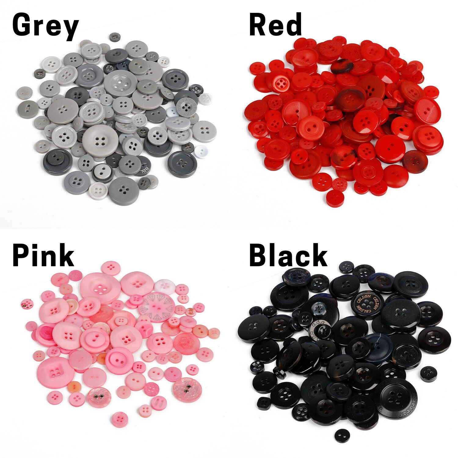 100pcs Plastic Assorted Mixed Size Color and Shade Round Resin - Etsy