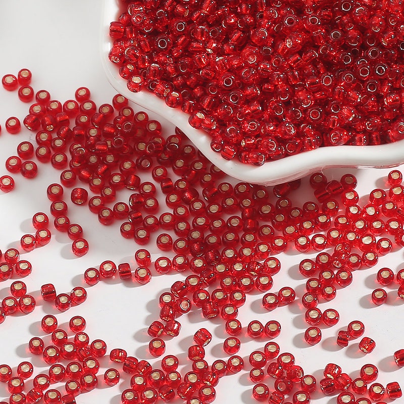 Red Seed Bead - Etsy